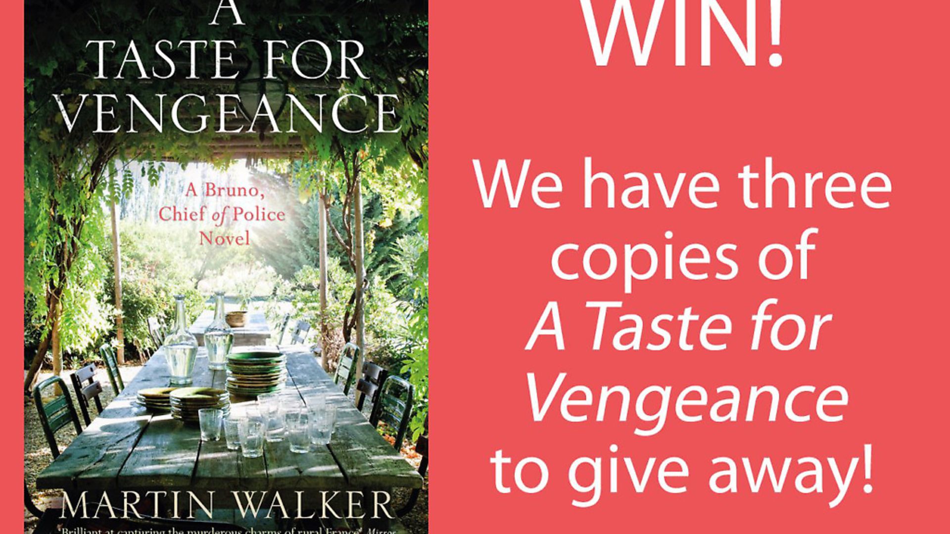 WIN! A copy of A Taste for Vengeance by Martin Walker - Complete France